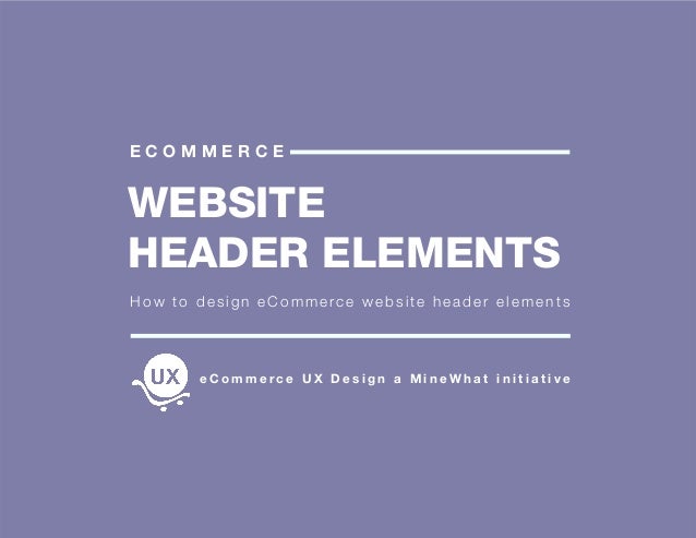 eCommerce website header elements
