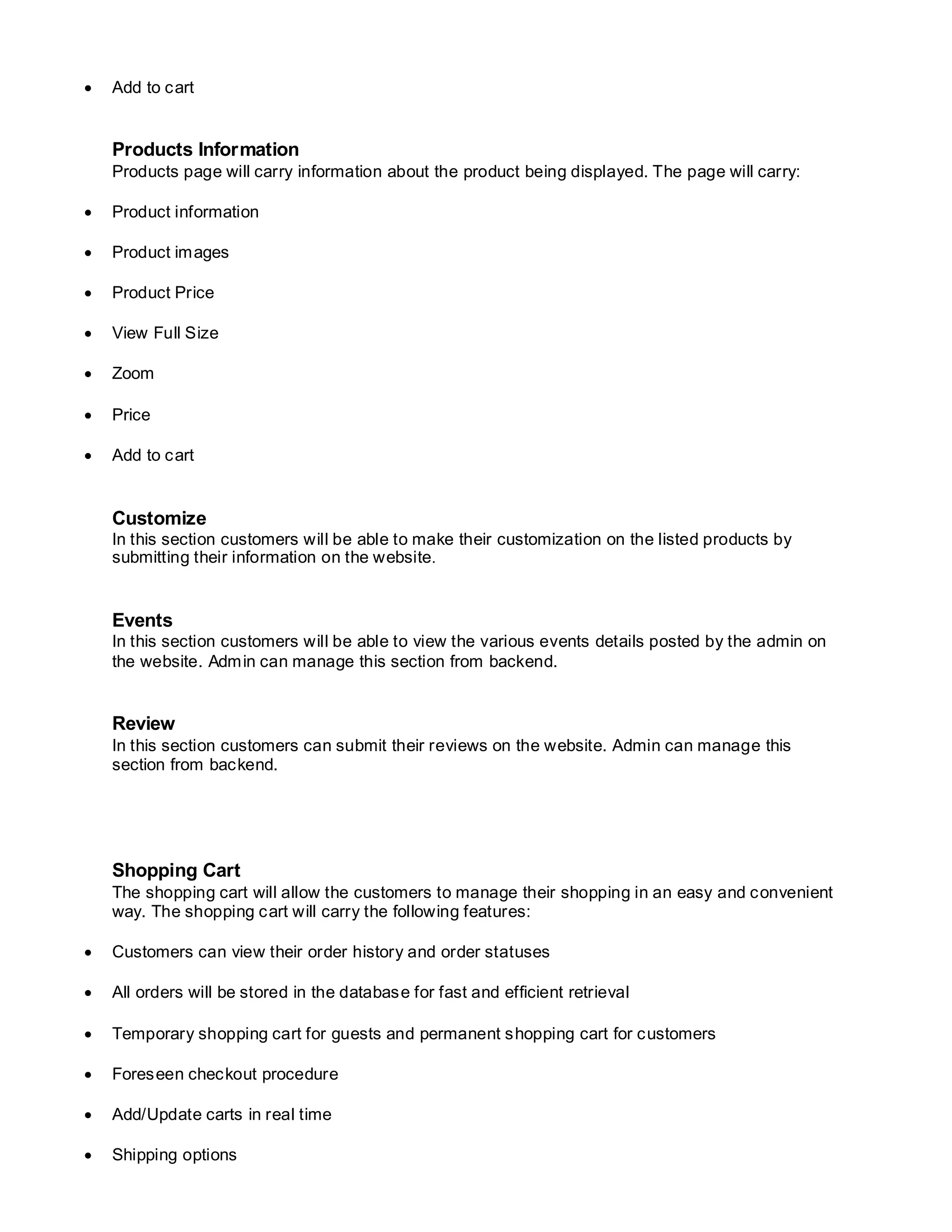 Ecommerce website proposal | PDF