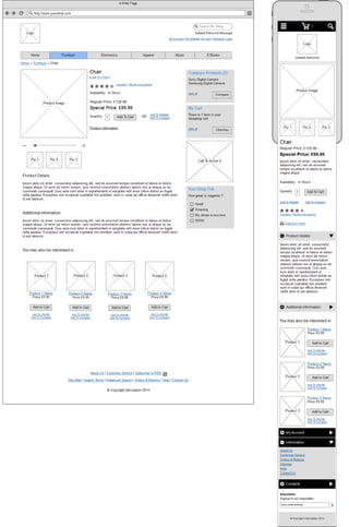 eCommerce sample wireframes | PDF