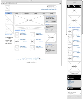 Wireframe E Commerce Web Site