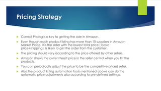 Selling in Amazon - Best Strategies | PPTX
