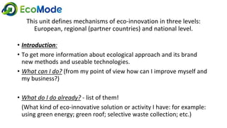 Ecomode module 2 unit 2 | PPT