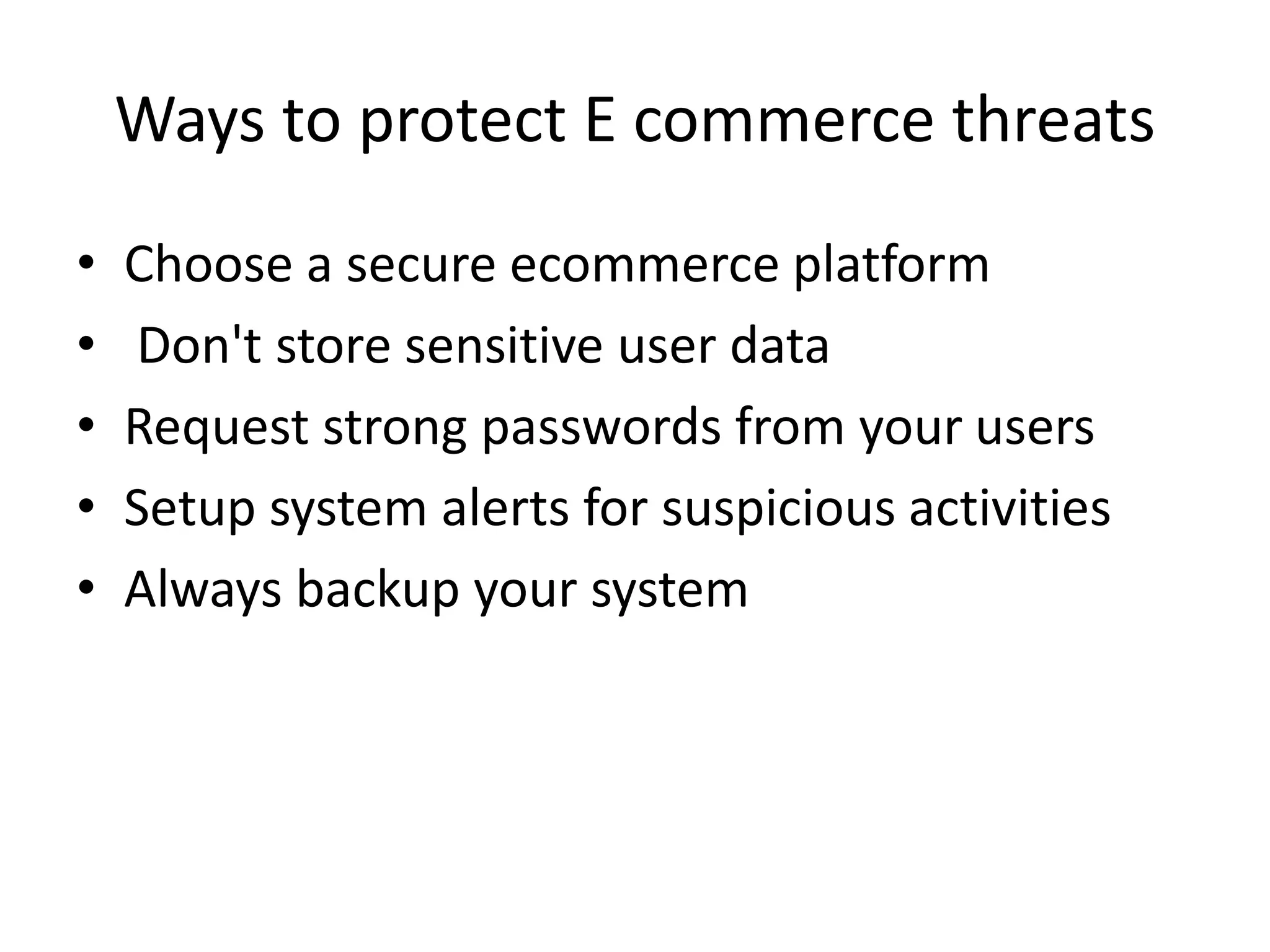E commerce security | PPTX