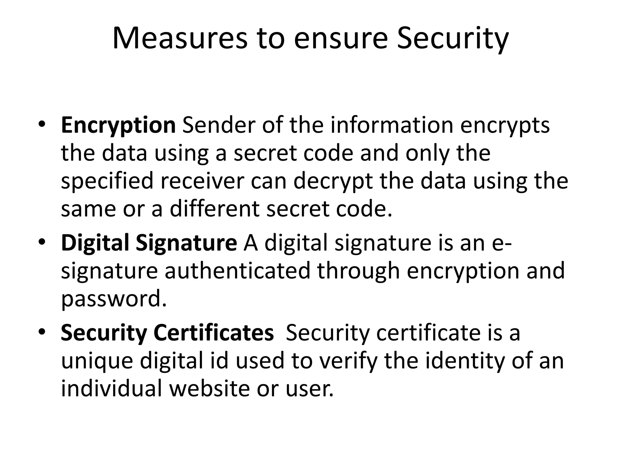 E commerce security | PPTX | Email | Internet