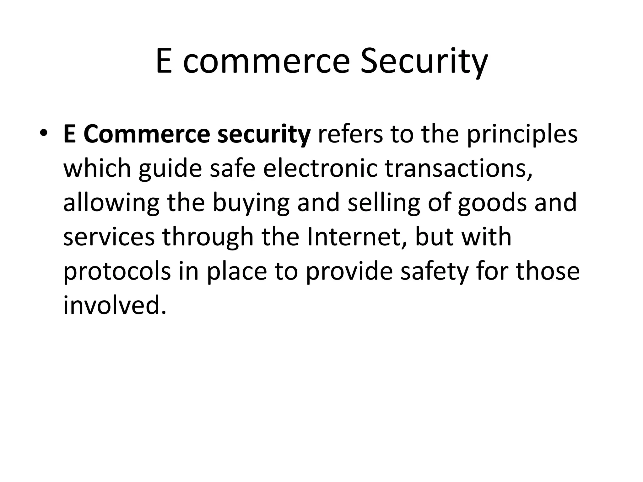 E commerce security | PPTX
