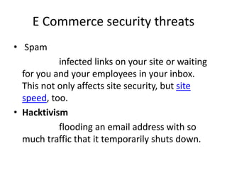 E commerce security | PPTX