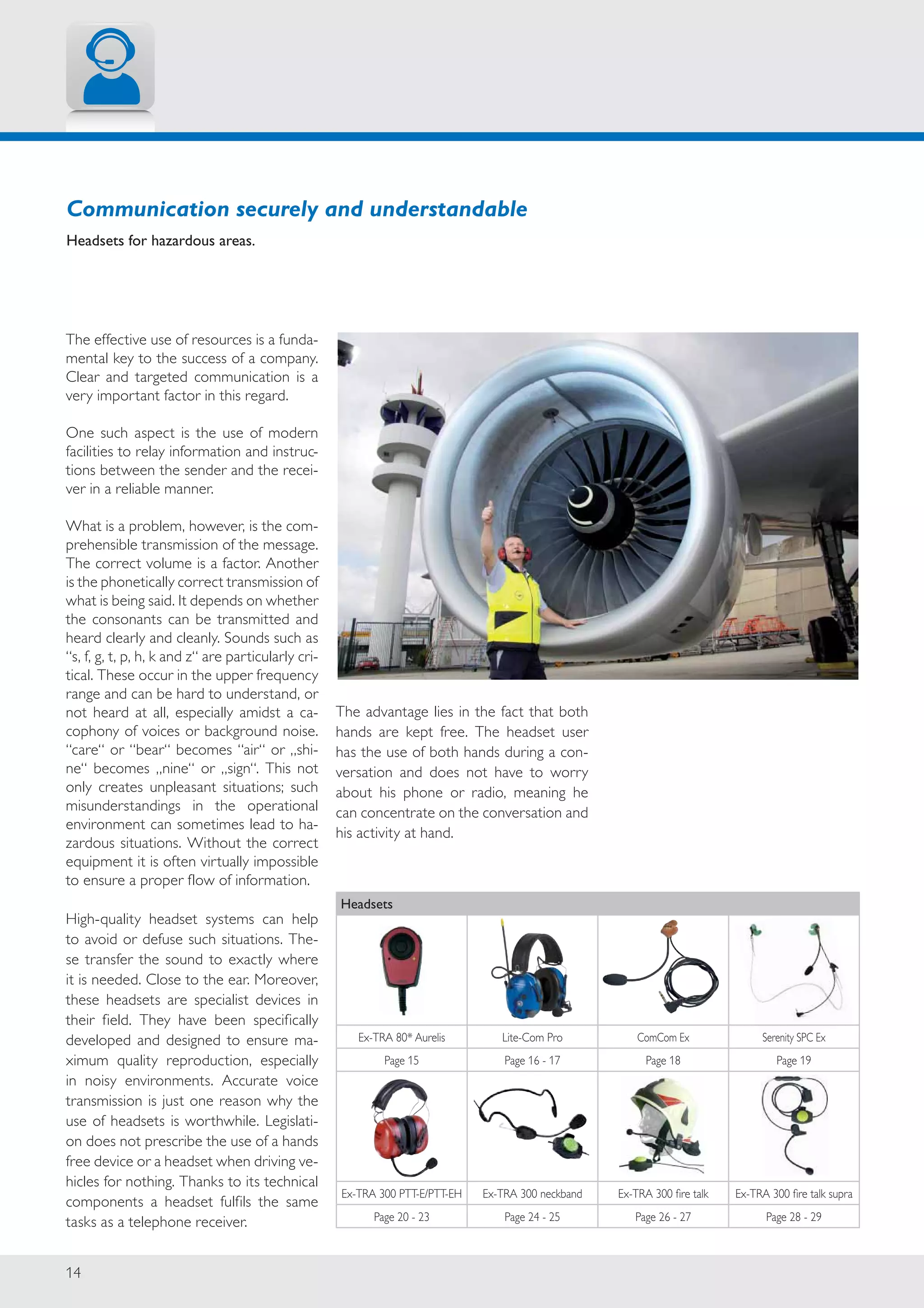 Ecom Serenity SPC Ex Hazardous Area ATEX Headset Datasheet | PDF