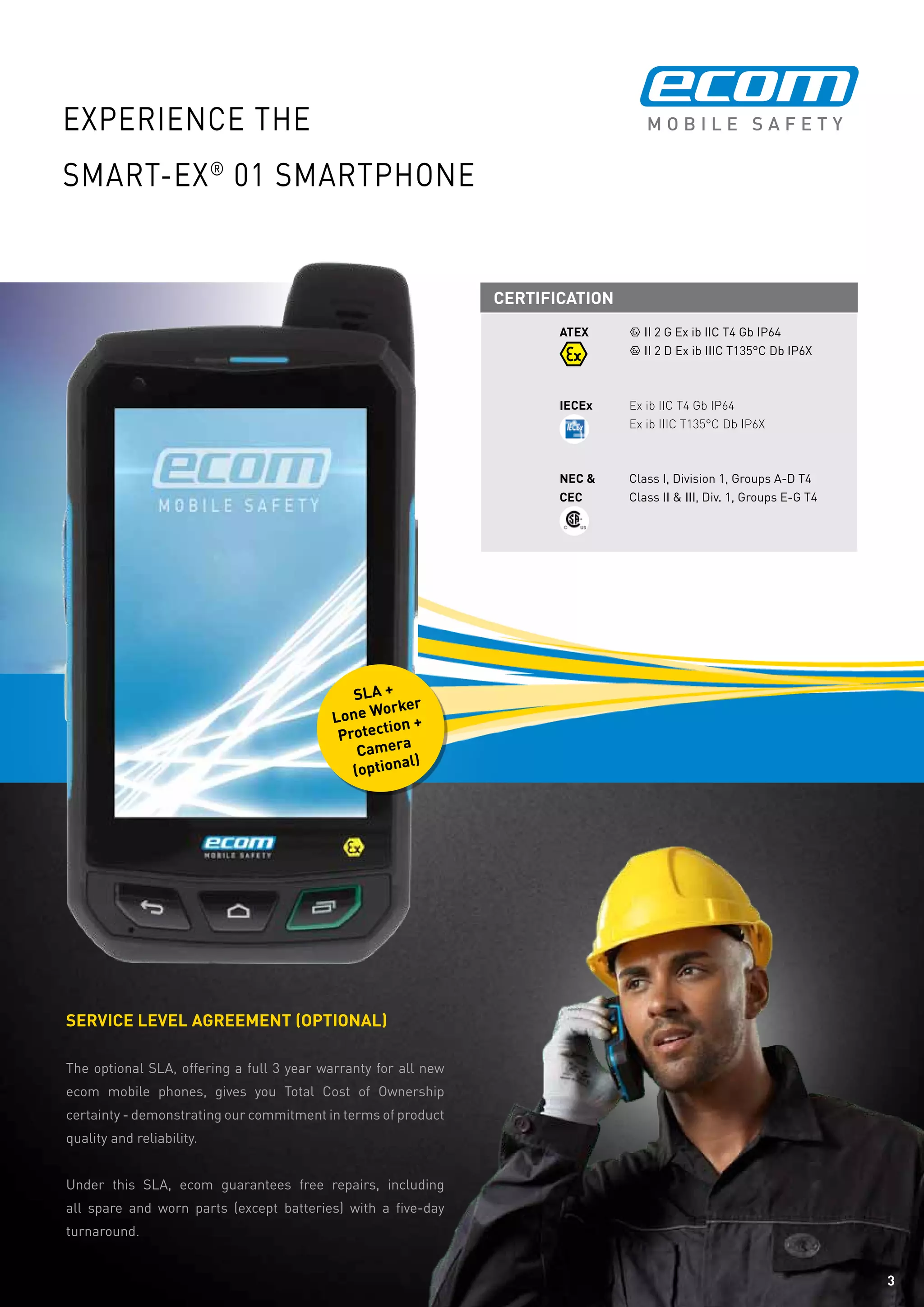Ecom Smart Ex-01 ATEX Mobile Phone Product Brochure | PDF