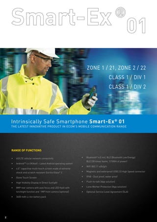 Ecom Smart Ex-01 ATEX Mobile Phone Product Brochure | PDF