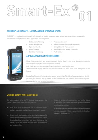 Ecom Smart Ex-01 ATEX Mobile Phone Product Brochure | PDF