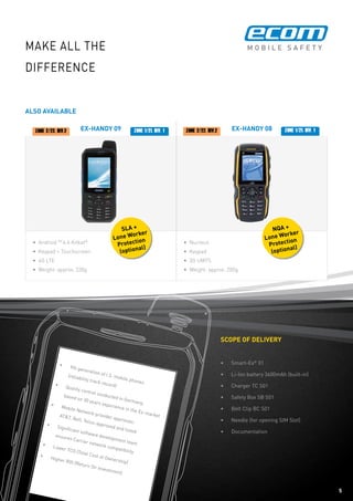 Ecom Smart Ex-01 ATEX Mobile Phone Product Brochure | PDF