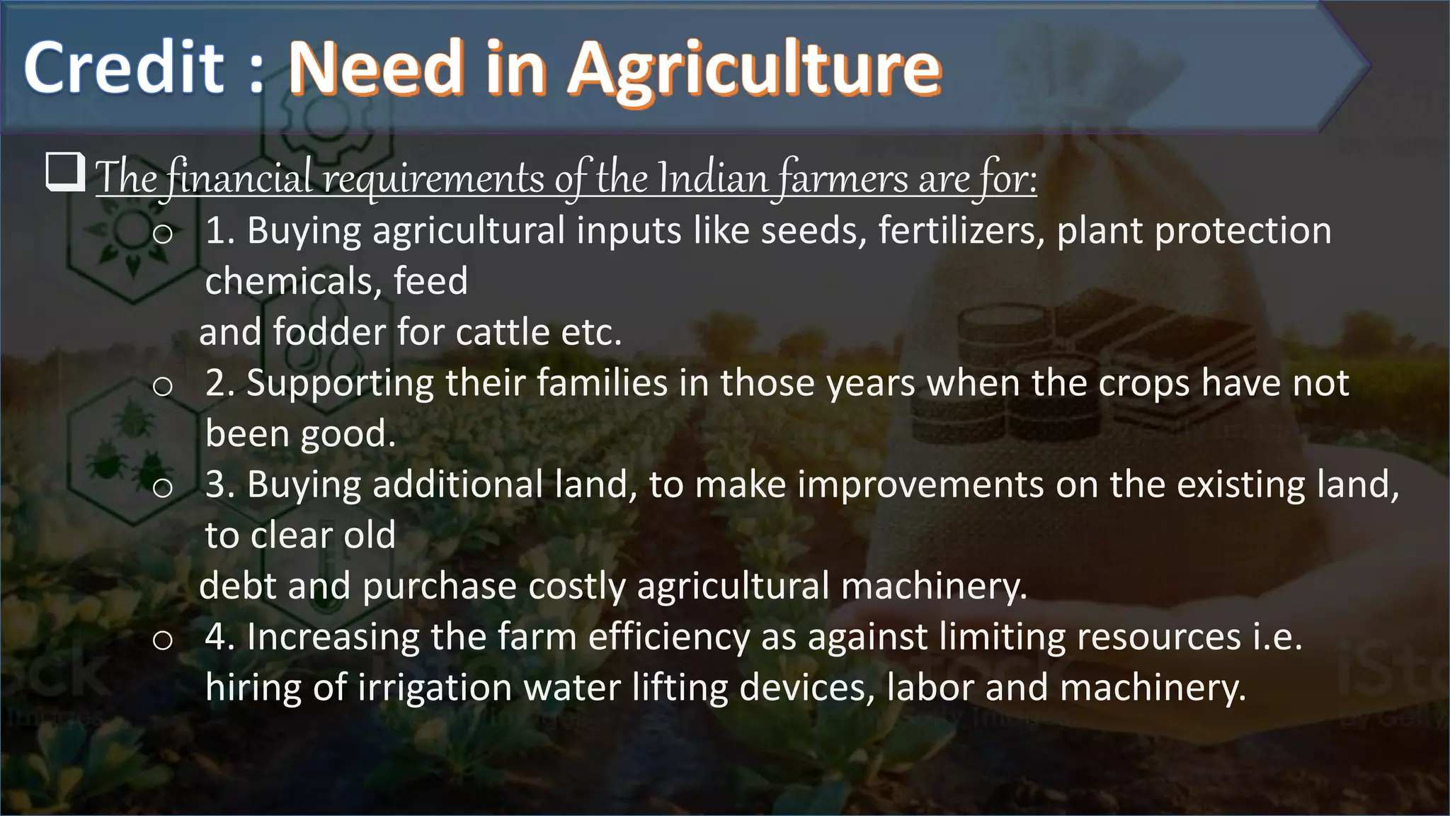 Classification of credit in agriculture | PPTX