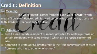 Classification of credit in agriculture | PPTX