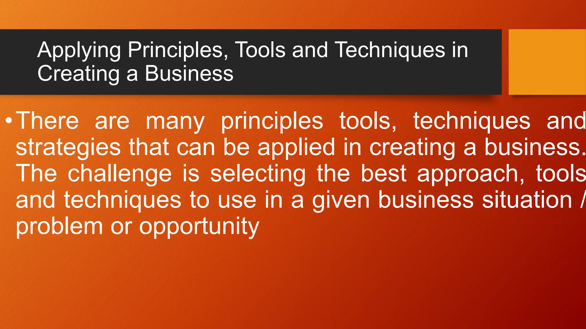 Business Principles, Tools, and Techniques in Participating in Various Types of Industries in ...