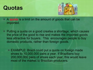 Economic Trade Barriers | PPT | Commodities | Economy