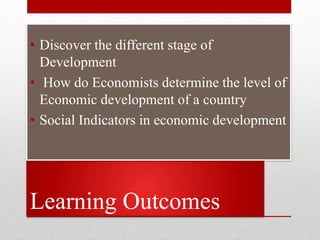 Econ 101 on Economic Development | PPTX