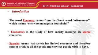 ECON 103 - Chapter economics chapter 1 for | PPTX