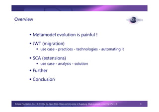 EclipseCon2010 - Painless Metamodel Evolution | PDF | Programming Languages | Computing