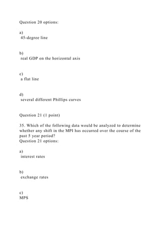 ECON201 Homework 3Question 1 (1 point) The term ”full empl.docx | Business Accounting & Finance ...