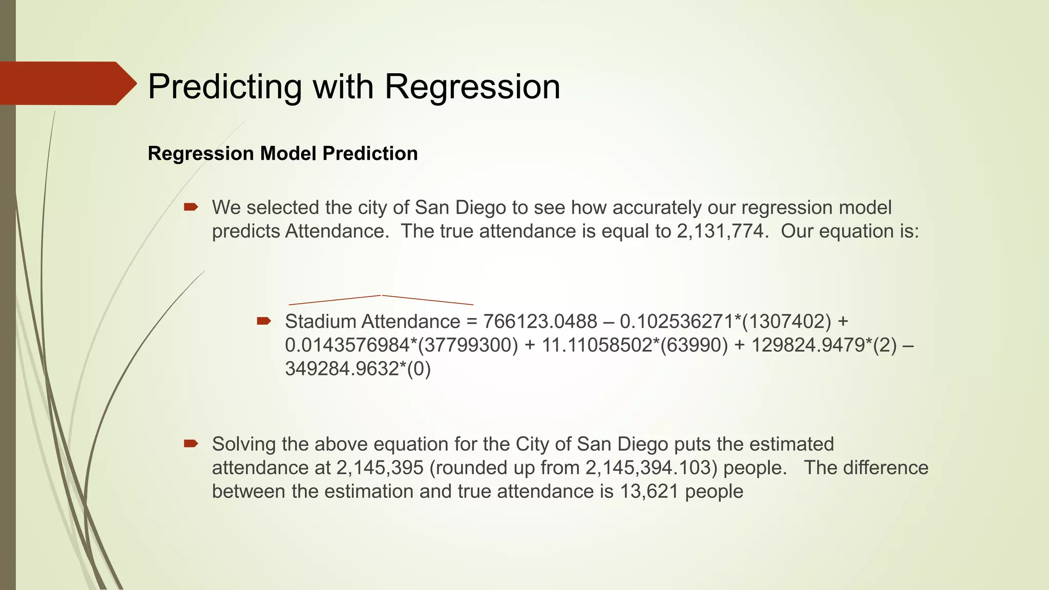 Regression Analysis: MLB Attendance | PPTX