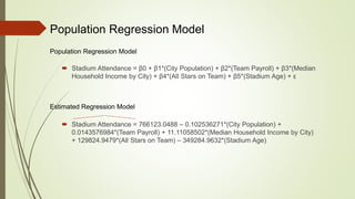 Regression Analysis: MLB Attendance | PPT