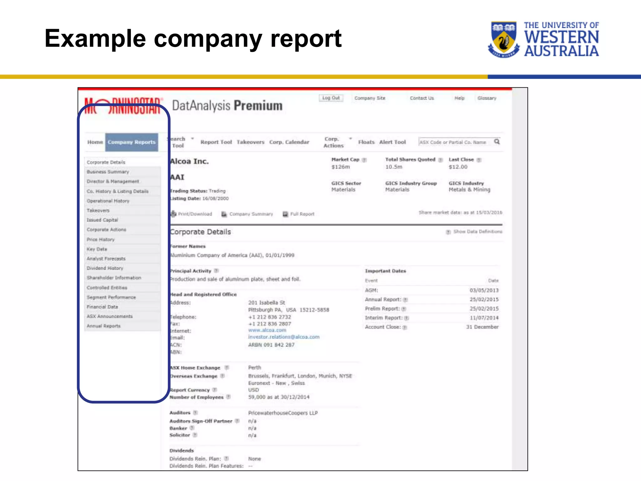 Introduction to Mergent and DataAnalysis | PPTX
