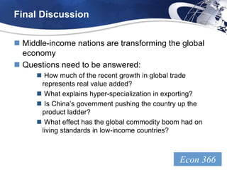 Econ 366 presentation: International Specialization | PPTX