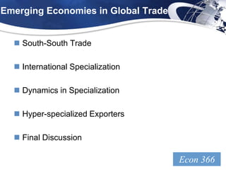 Econ 366 presentation: International Specialization | PPTX