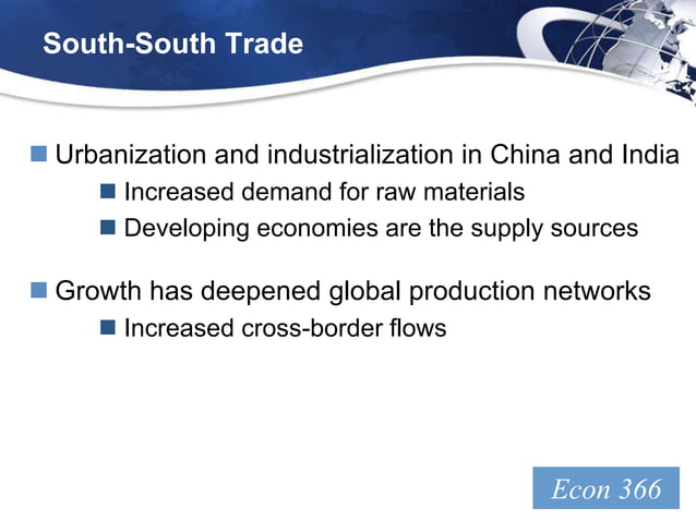 Econ 366 presentation: International Specialization | PPTX