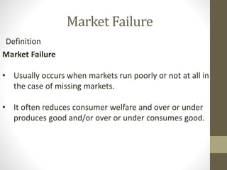 Econ 3 market failure | PPTX