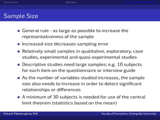 Econ408 population and sampling | PDF
