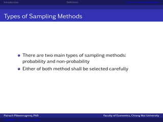 Econ408 population and sampling | PDF