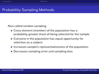 Econ408 population and sampling | PDF