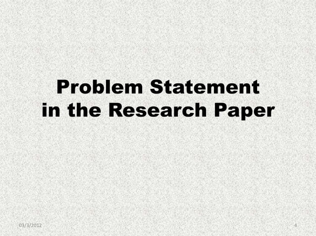 Econ 7999 research methodology_problem statement | PPSX | Science