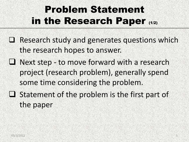 Econ 7999 research methodology_problem statement | PPSX | Science