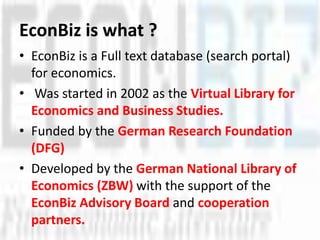 Econ biz | PPT