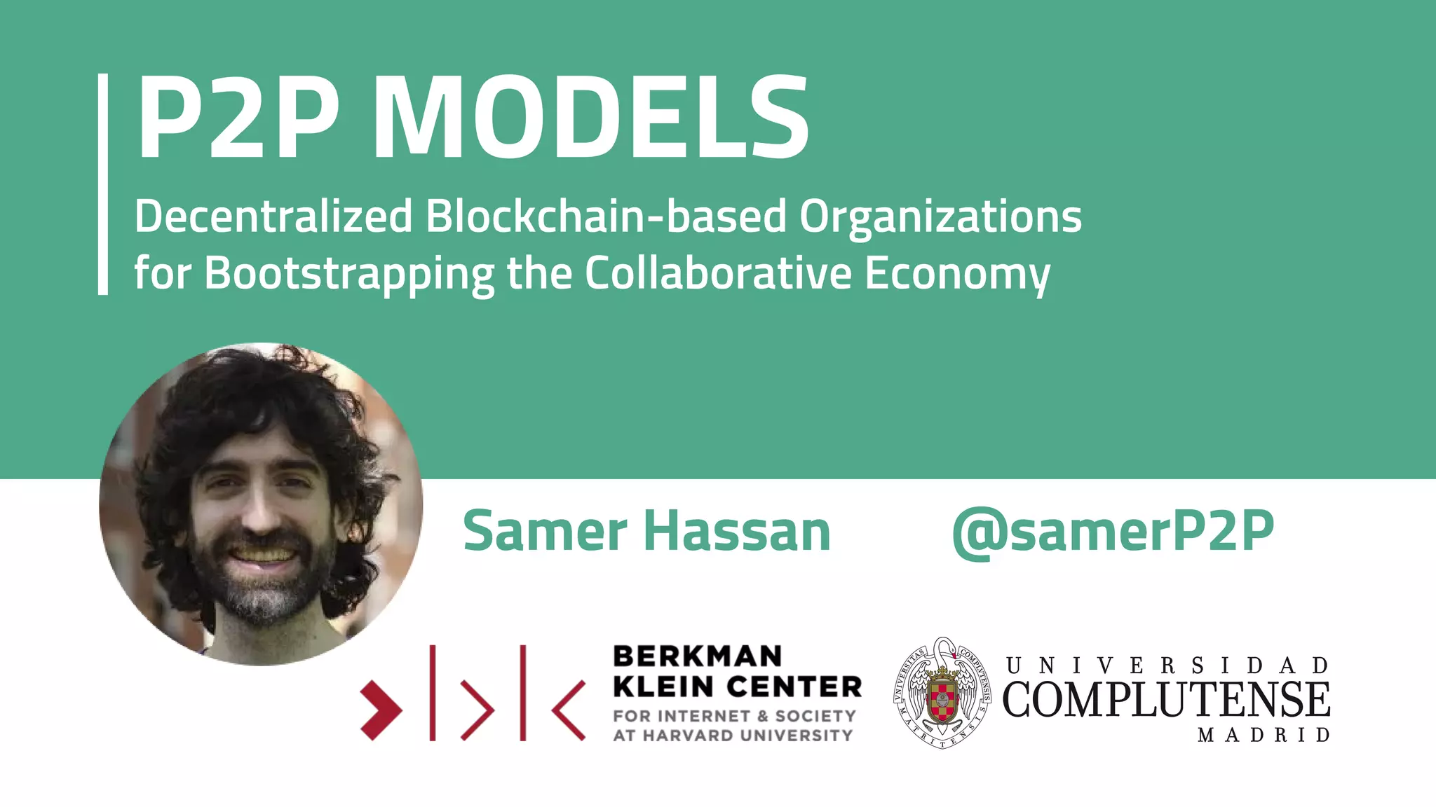 Harvard EconCS 2017: Blockchain & Collaborative Economy | PPT