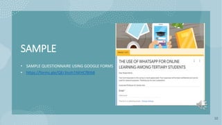 RESEARCH RESCUE 101: How to Create a Questionnaire Through Google Forms ...