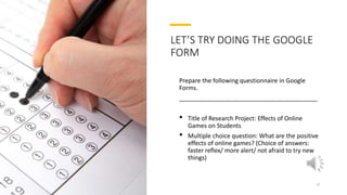 RESEARCH RESCUE 101: How to Create a Questionnaire Through Google Forms ...