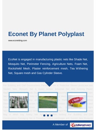 Econet By Planet Polyplast, Nagpur, Plastic Net | PDF | Agriculture ...