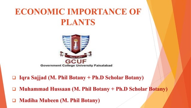Economic Importance of Plants | PPTX | Gardening | Home & Garden