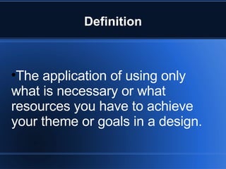 Economy of Design | PPT
