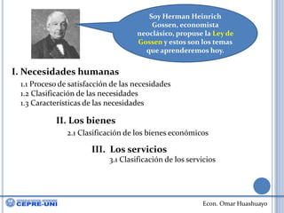 Necesidades. Bienes y servicios | PPTX
