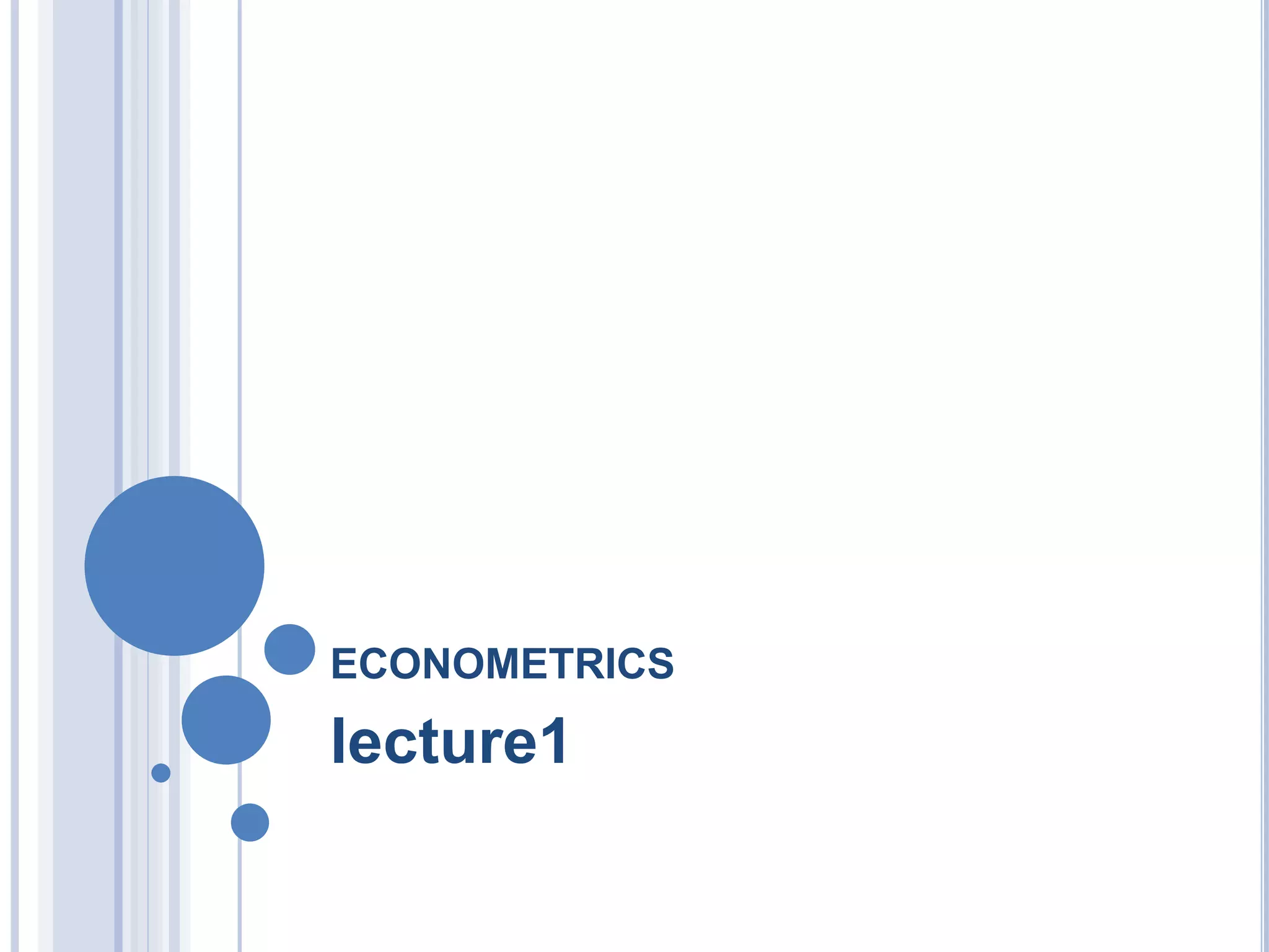 Introduction to Econometrics | PPTX