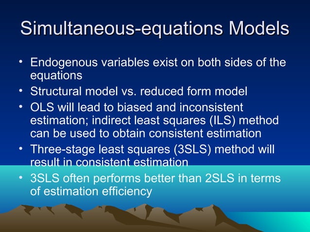 Econometric Model Ing Ppt Physics Science 2333