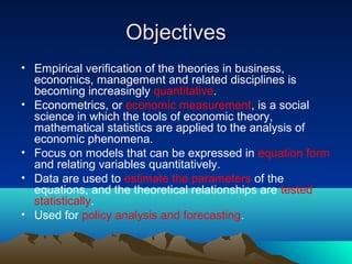 Econometric model ing | PPT