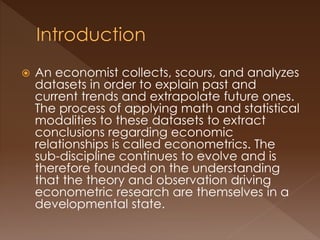 Econometrics: A Basic Guide | PPTX