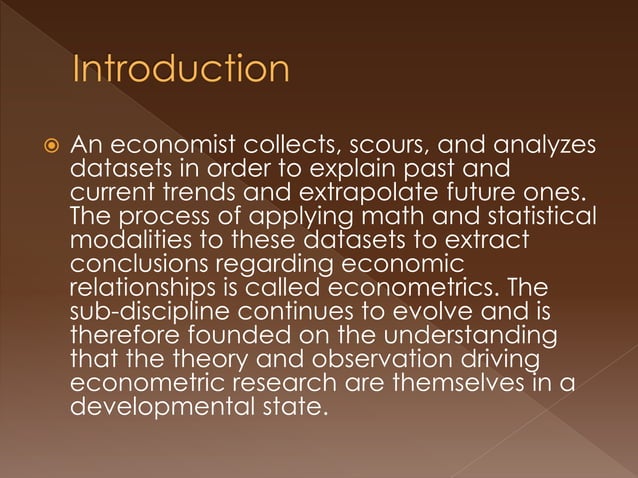 Econometrics: A Basic Guide | PPTX