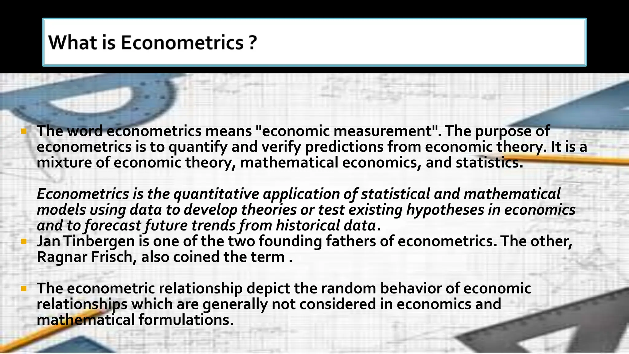 Econometrics_1.pptx | Physics | Science
