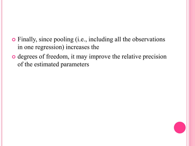 Econometrics Lecture 20 And 21 Ppt